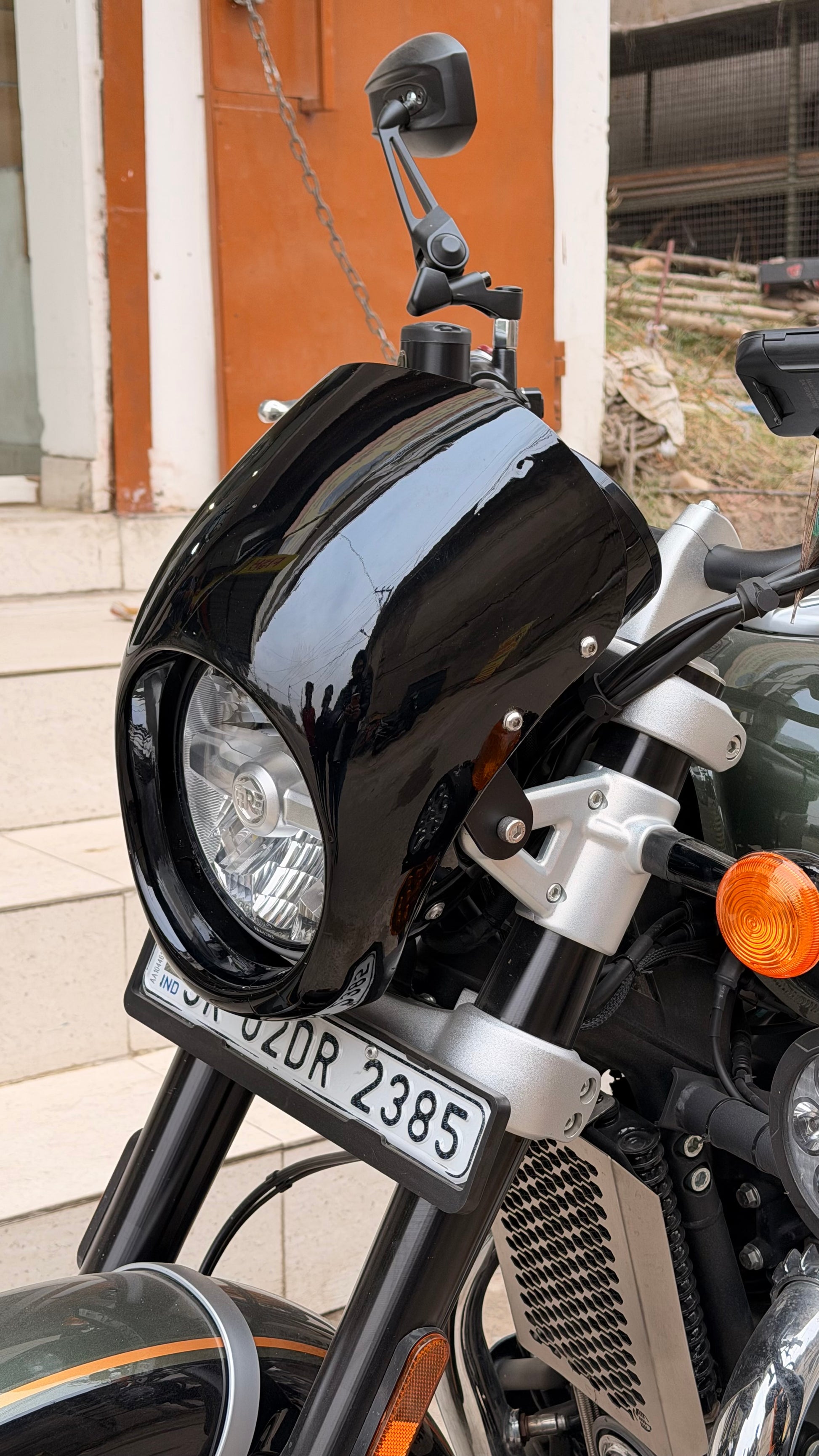 Harley-Style Short Windshield for Royal Enfield Super Meteor 650 & Met ...